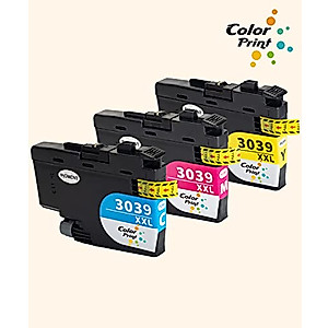 C P 3-Pack (Cyan, Magenta, Yellow) Compatible LC3039 Ink Cartridge Replacement for Brother LC3039XXL LC-3039 XXL LC3037 Work with MFC-J5845DW XL MFC-J5945DW MFC-J6545DW MFC-J6945DW Printers
