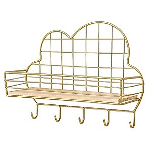 Cloud Shelf, Cloud Shape Wall Hanging Storage Rack,Metal Wall Mount Organiser Floating Shelves Wall Mount Organiser Cloud Shelves (C)