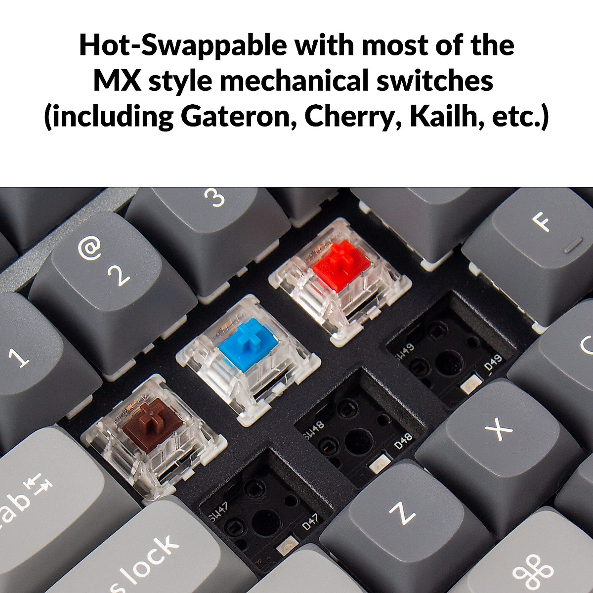 Keychron Q1 75% Layout RGB Hot-swappable Wired Custom Mechanical Keyboard, QMK/VIA Programmable Macro with Gateron G Pro Brown Switch Double Gasket Compatible with Mac Windows Linux (Grey) -Version 2
