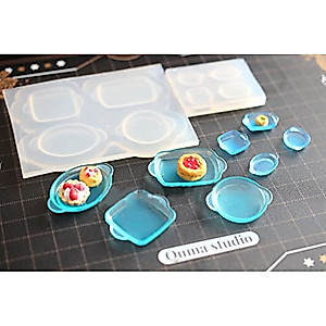 Lerpwige Mini Tray Candy Cans Silicone Mold Epoxy Resin Mold DIY Jewelry Tools Desktop Ornament Crafts Making Supplies Non-Stick
