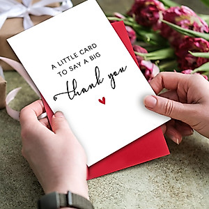 Zyulin Simple Thank You Card, Funny Thank You Card for Men Women, Thank You Gifts Card for Teacher Boss, A Little Card to Say A Big Thank You