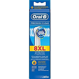 Oral-B Precision Clean Toothbrush Heads Pack of 8 Replacement Refills for Electric Rechargeable Toothbrush