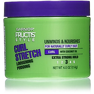 Garnier Fructis Style Curl Stretch Loosening Pudding, 4 Ounce Jar, For Naturally Curly Hair
