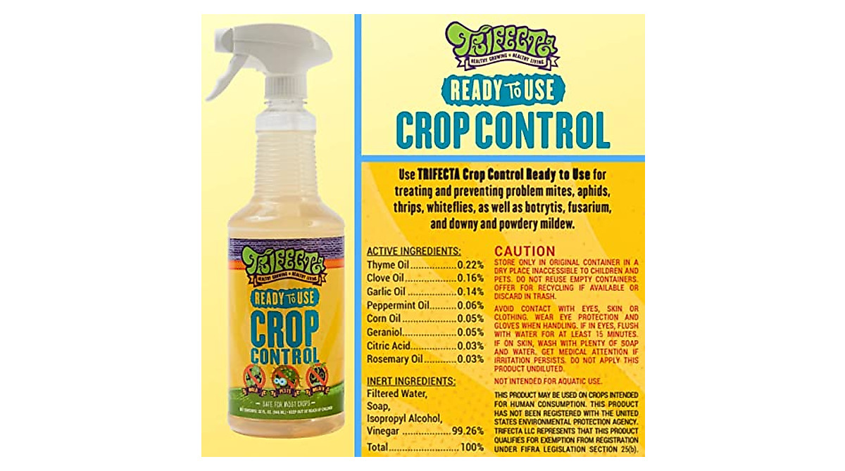 Trifecta Crop Control Natural Pesticide & Fungicide 32 OZ - Safe ...