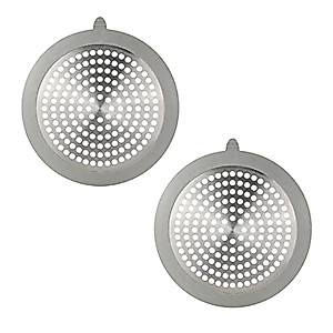 Danco 11040P Bathroom Sink Hair Catcher, Bathtub Drain Protector, Sink and Tub Strainer, 2-Pack