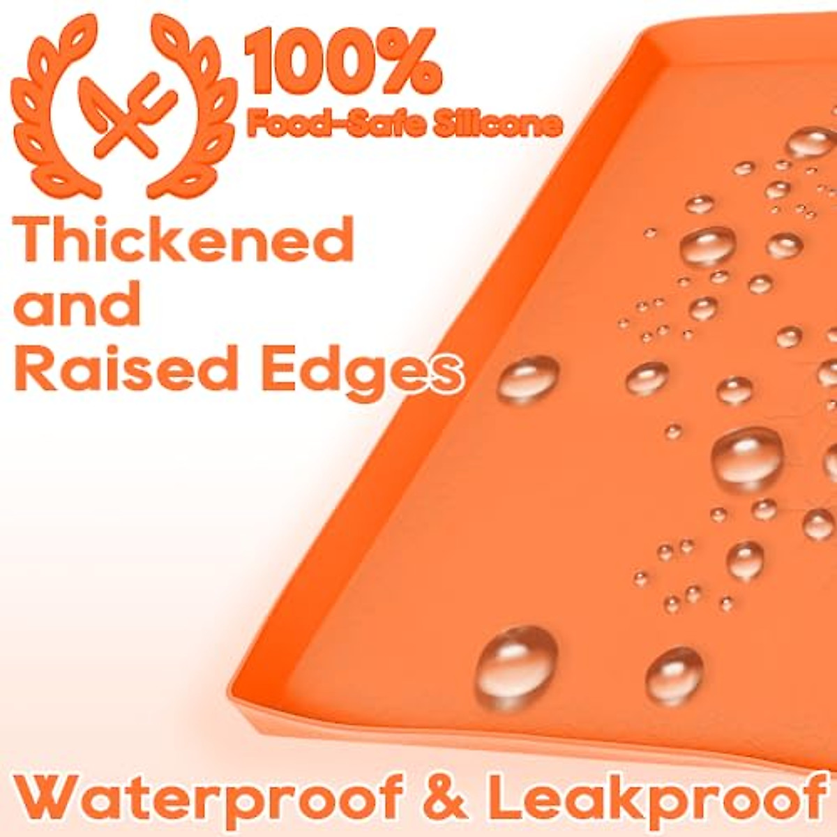 Longing Home Silicone Griddle Cover 28 inch for Blackstone, All-Encompassing Coverage Heavy Duty Food Grade Mat, Grill Buddy Mat for All Season, Griddle Cooking Surface Protective Cover - Orange