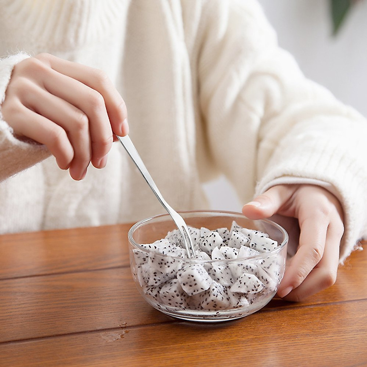 Begale 12-Piece Bistro Appetizer Cocktail and Fruit Forks, 2-Prong Forks, 5.4-INCH