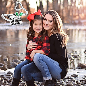 BEILIN Sterling Silver Panda Bear Ring Earrings Bracelet Necklace - Always in My Heart Mother Daughter Jewelry Gifts for Women Penda Lovers (Ring)