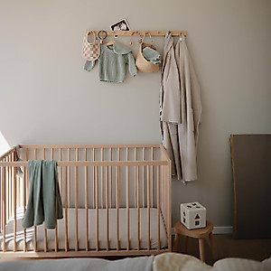 mushie Stretchy & Soft Crib Sheet | Fitted 28" x 52" (Fog)