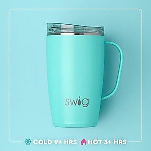 Swig Life 18oz Travel Mug, Insulated Tumbler with Handle and Lid, Cup Holder Friendly, Dishwasher Safe, Stainless Steel, Travel Coffee Cup (Bride to Be)