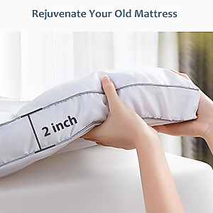 songlibin Mattress Topper,Extra Thick Mattress Pad for Back Pain,Cooling Mattress Cover with 21'' Deep Pocket, Breathable Bed Topper for Hot Sleeper(White), King(78''×80'') (JMCL5-20230603)