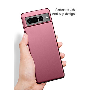 Bastmei for Google Pixel 7 Pro 5G Case (2022),Extremely Light Ultra-Light Super Slim Camera Protection Hard PC Cover Case for Google Pixel 7 Pro 5G (2022)(Gravel Wine Red)