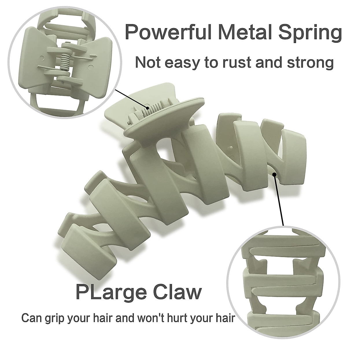 Large Hair Clips 4 Inch Non Slip Jaw Clips, Strong Hold Claw Clips for Thin Hair, Big Hair Clips for Women Thick Hair 6 Colors (6 Pieces)