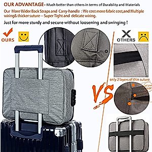 Oxford Document Organizer with Code Lock, Multi-Layer Storage Pouch Credential Bag, Portable Bag Without Vibration for MacBook,Passport,Package File Pocket with 2 Separators (Grey)