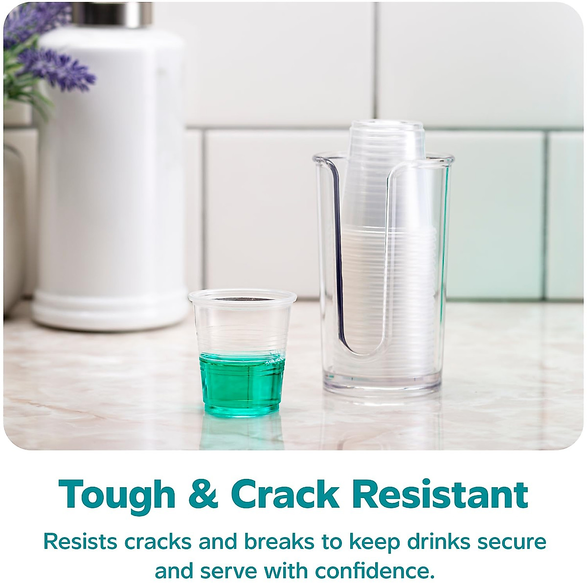 [500 Pack] 3 oz. Clear Plastic Cups, Small Disposable Bathroom, Espresso, Mouthwash Polypropylene Cups