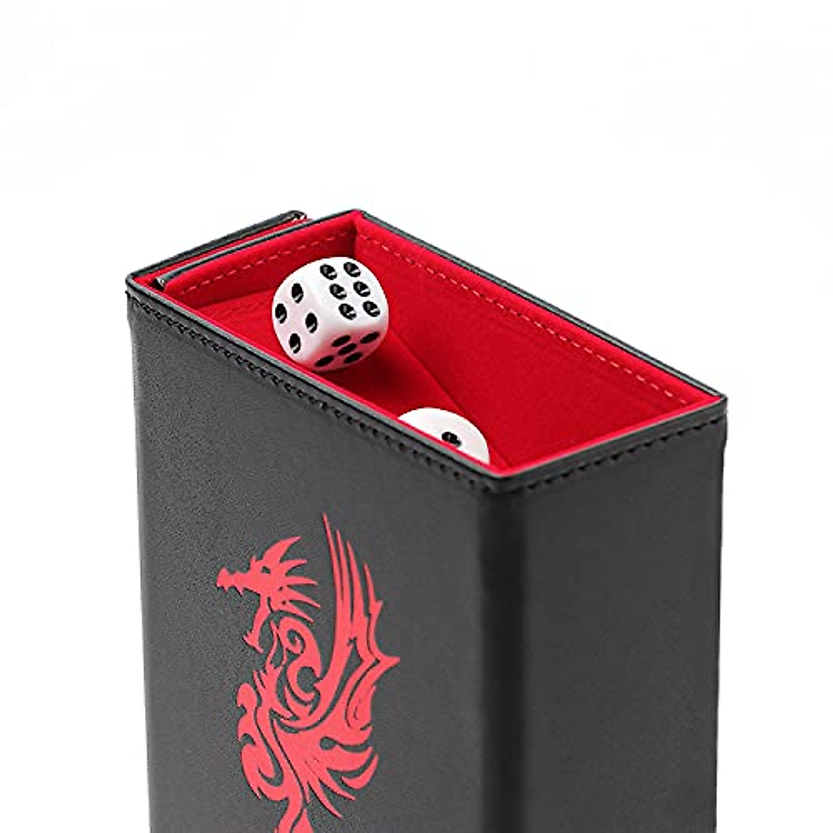 ZenPath Portable Dice Tower and Tray with Non-Scratch Felt Lined Rolling and Velvet Surface | Folding 8" DND Dice Tray | DND Dice Tower for RPG Board and Table Games