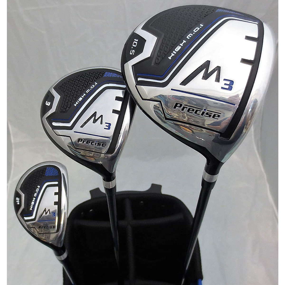 Tall Mens Golf Set Clubs - for Men 6'0"- 6" 6 Complete Driver, Fairway Wood, Hybrid, Irons, Putter, Stand Bag