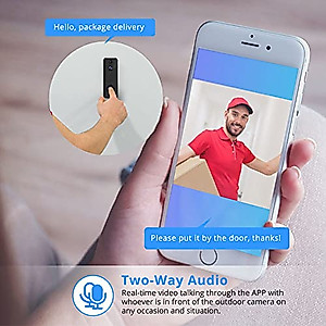 JWMGKJ Video Doorbell Camera, Wireless Doorbelll Camera WiFi with Chime, 1080P, 2-Way Audio, Night Vision, Motion Detection, IP65 Waterproof (Black)