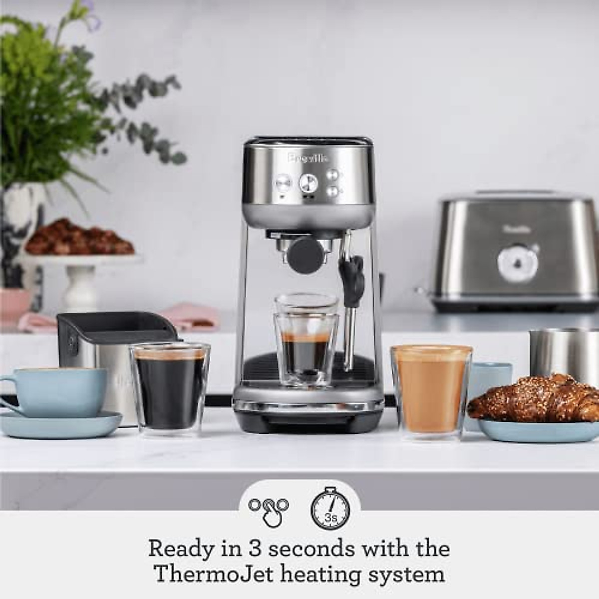 Breville Bambino Espresso Machine,47 Fluid Ounces, Stainless Steel
