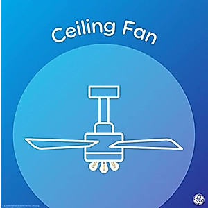 GE Reveal LED Light Bulbs, 60 Watt, A15 Ceiling Fan Bulbs, Clear, Small Base (2 Pack)