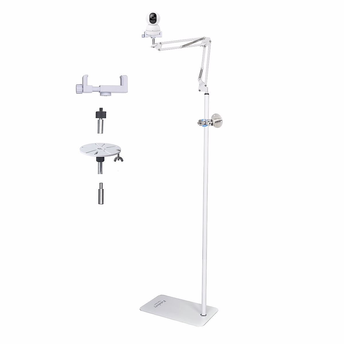 Fotoleey Floor Stand for Baby Monitor/Security Camera/Cellphone with Clamp Compatible with Nanit Pro Smart, Kasa, VTech, Owle, Owlet Cam 2, Nooie invidyo, SwitchBot, BJS Cubo Ai Plus
