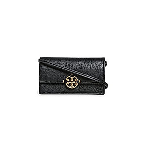 Tory Burch Women's Miller Wallet Crossbody, Black, One Size
