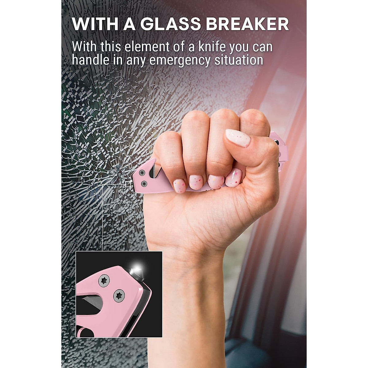 Pink Pocket Knife for Women - Legal Small Knife - 2.68 Inch Serrated Blade - Womens Knife for Self Defense - Cute Girl Survival Tool Pocket & Folding Knives - Mothers Day Gift Idea - 6655 P