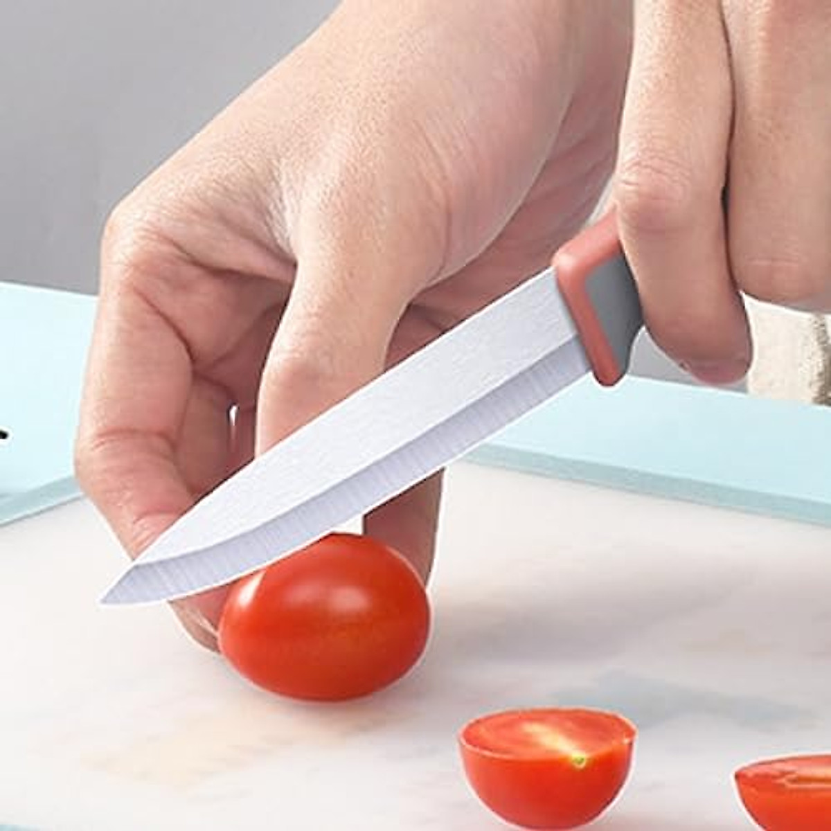 WISELADY Fruit Knives with Stainless Steel Blade, Paring Knife, Small Kitchen Knife with Sharp Blade, Paring Knife for Cutting and Preparing Fruit and Vegetables (Green)