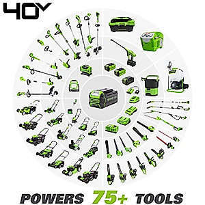 Greenworks 40V 13-Inch Cordless String Trimmer/Edger and Leaf Blower Combo Kit + 3 Bonus Spools, 2.0Ah Battery and Charger Included