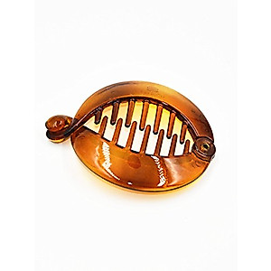 Prettyou 2.5 Inches Effortless Beauty Assorted Side Combs Ponytail Hair Clip Comb Pin Round Banana Clips, Pack of 4 (Black)