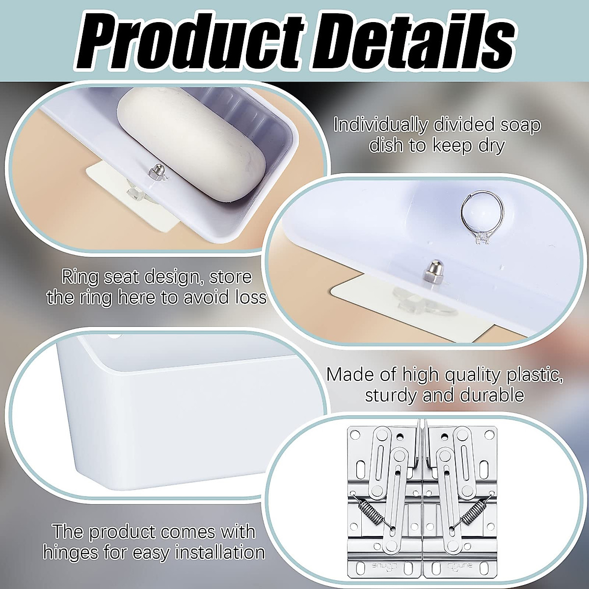 2 Pack Tip Out Tray for Sink with Hinges 11 Inch Front Sink Drawer Tip Out Tray Kit False Drawer Front Clips Flip Sponge Holder for Kitchen, White