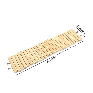 IFANLANDOR Ladder Fence Parrot Climbing Ladder Guinea Pig Hideout Rat Ladder Rat Bendy Bridge Gerbil Hamster Climbing Ladder Small Animals Wood Ladder Hamster Ladder Toy pet Chinchilla Wooden
