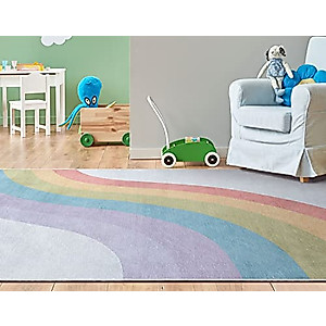 Well Woven Kids Rainbow Rug, 5' x 7', Multi Color