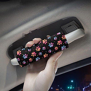 BIGCARJOB Cute Paw Luggage Handle Covers Set for Suitcase,Set of 2 Pcs Lovely Footprint Door Handle Protection Sleeve Cover Luggage Makers Covers Wraps Travel Accessories for Women Girls Gifts