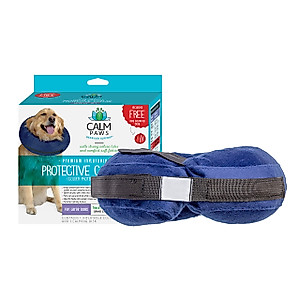 Calm Paws Behavior Support Protective Inflatable Collar Large w/Dog Calming Disc