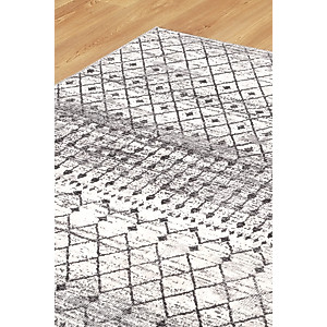 Home Culture Machine Washable Area Rug, Non-Shedding, Geometric Pattern Area Rug for Livingroom, Kitchen, Dining, Office, Low Pile, Pet Friendly Andre Rug, 6'6''x9'5''