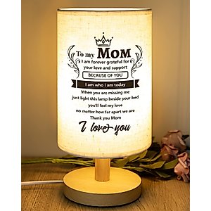 Welsky Gifts for Mom, Mom Birthday Gifts from Daughter, Personalized Mom Table Lamp, Thanksgiving Christmas Gifts for Mom from Kids