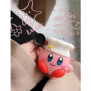 Funny Case Compatible with New Apple AirPods (3rd Generation) Anime Cool Kawaii Food Cover Silicone Shell Anti-Fall Cases for New Apple AirPods 2021 with The Carabiner for Men Women Pink Monster
