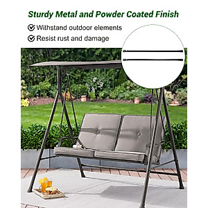 31.5inch/80cm Garden Swing Replacement Rods(2PCS), Metal Material, Black Powder Coating Round Rods, Fit for Hanging Swing Seat to Frame