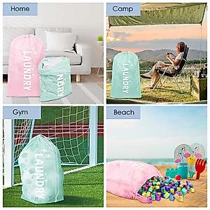 Nidoul 2 Pack Mesh Laundry Bags, Heavy Duty Large Laundry Bag with Drawstring, Laundry Mesh Wash Bags Laundry Hamper Liner for College Travel Camp, 24" x 36"