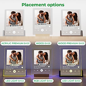 Personalized Acrylic Song | With Optional QR Song Code | Acrylic Album Cover | Multiple Sizes