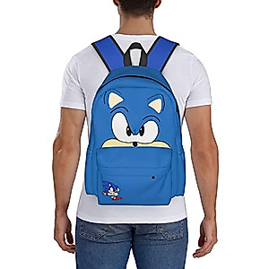 Anime Backpack For Boys&Girls，3D Print Canvas School Backpack Bookbag with Adjustable Shoulder Straps & Padded Back,17 inch Large Backpack