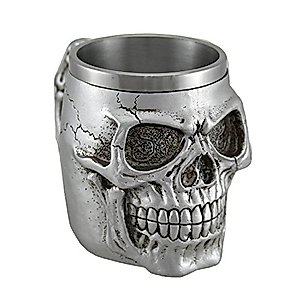 Silver Skull Coffee Mug