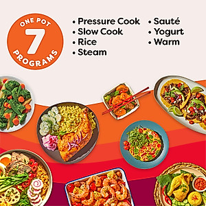 Instant Pot Duo 7-in-1 Electric Pressure Cooker, Slow Cooker, Rice Cooker, Steamer, Sauté, Yogurt Maker, Warmer & Sterilizer, Includes App With Over 800 Recipes, Stainless Steel, 6 Quart