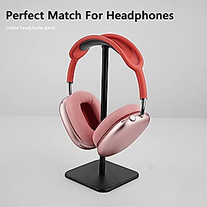 GEEKRIA Aluminum Alloy Headphones Stand for Over-Ear Headphones, Gaming Headset Holder, Desk Display Hanger with Solid Heavy Base Compatible with Sony WH-1000XM5 (Black)