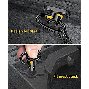 CVLIFE Qd Sling Mount 1.25" Sling Swivel 2-Pack for Two Point Sling (2 Pack 360° Rotation Sling Mount)