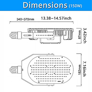 150W LED Retrofit Kit with Power Supply, 20250LM Shoebox LED Retrofit Kits(500W MH/HID/HPS Equiv.) 5000K E39 Mogul Base for Street Lights, High Bay Lights UL DLC Certified