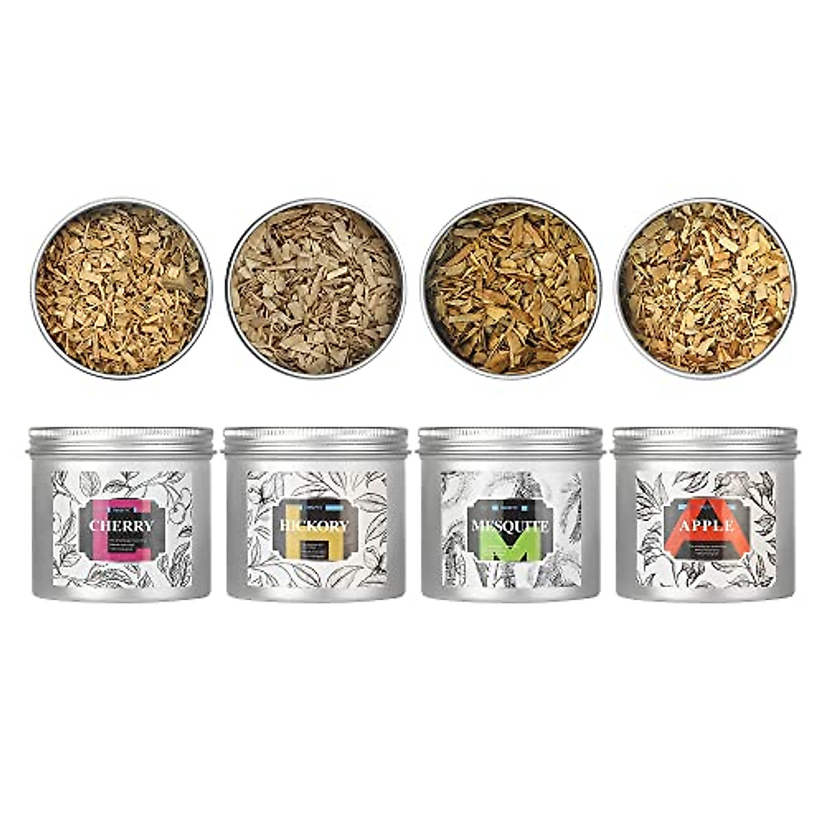 TMKEFFC Smoking Cloche Dome Cover 10 Inches Lid + 4 Pack Natural Wood Chips Set for Smoking Gun Food Drinks Cocktail Smoker