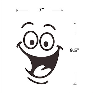 POPIGIST 3pcs Combo Washroom Room WC Toilet Seat Stickers Put ME Down Monster Smiley Face Wall Art Decal Sticker Funny Kids Potty Training