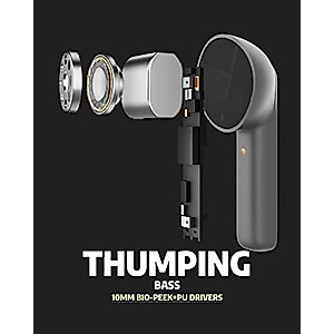 Wireless Earbuds, Active Noise Cancelling, 20 Hours Playtime, Workout Sweat Resistant, Touch Control (Gray)